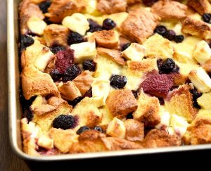 Mixed Berry French Toast Bake - Onion Rings & Things