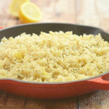 Lemon Pesto Rice - Onion Rings & Things