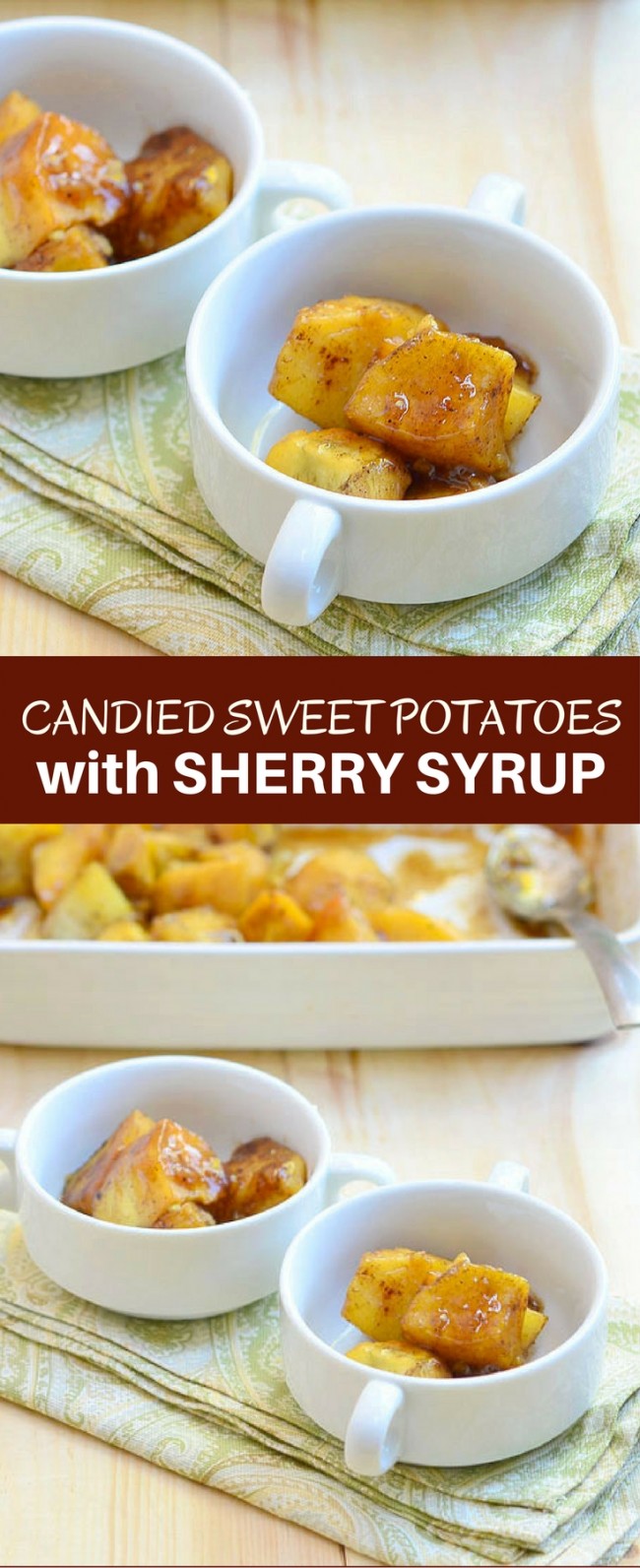 Candied Sweet Potatoes with Sherry Syrup | Onion Rings & Things