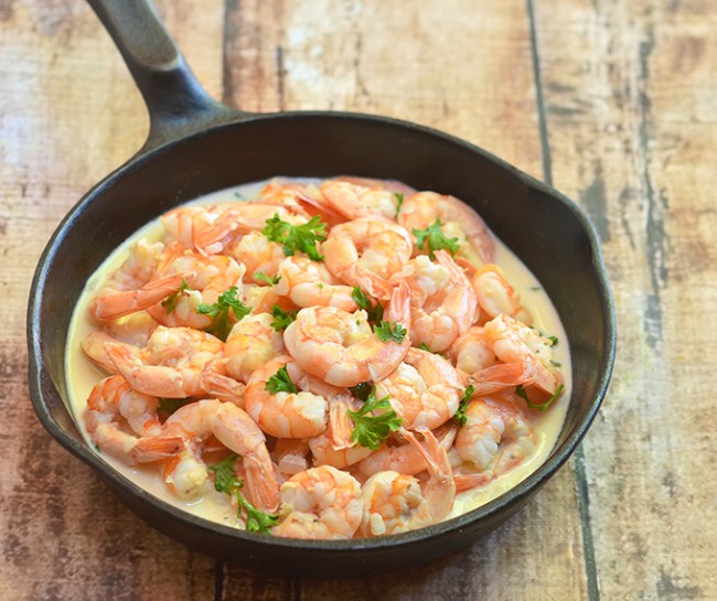 Creamy Vodka Lime Shrimps - Onion Rings & Things