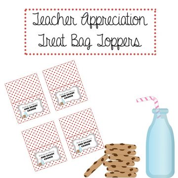 Teacher Appreciation Treat Bag Topper Printable | Onion Rings & Things