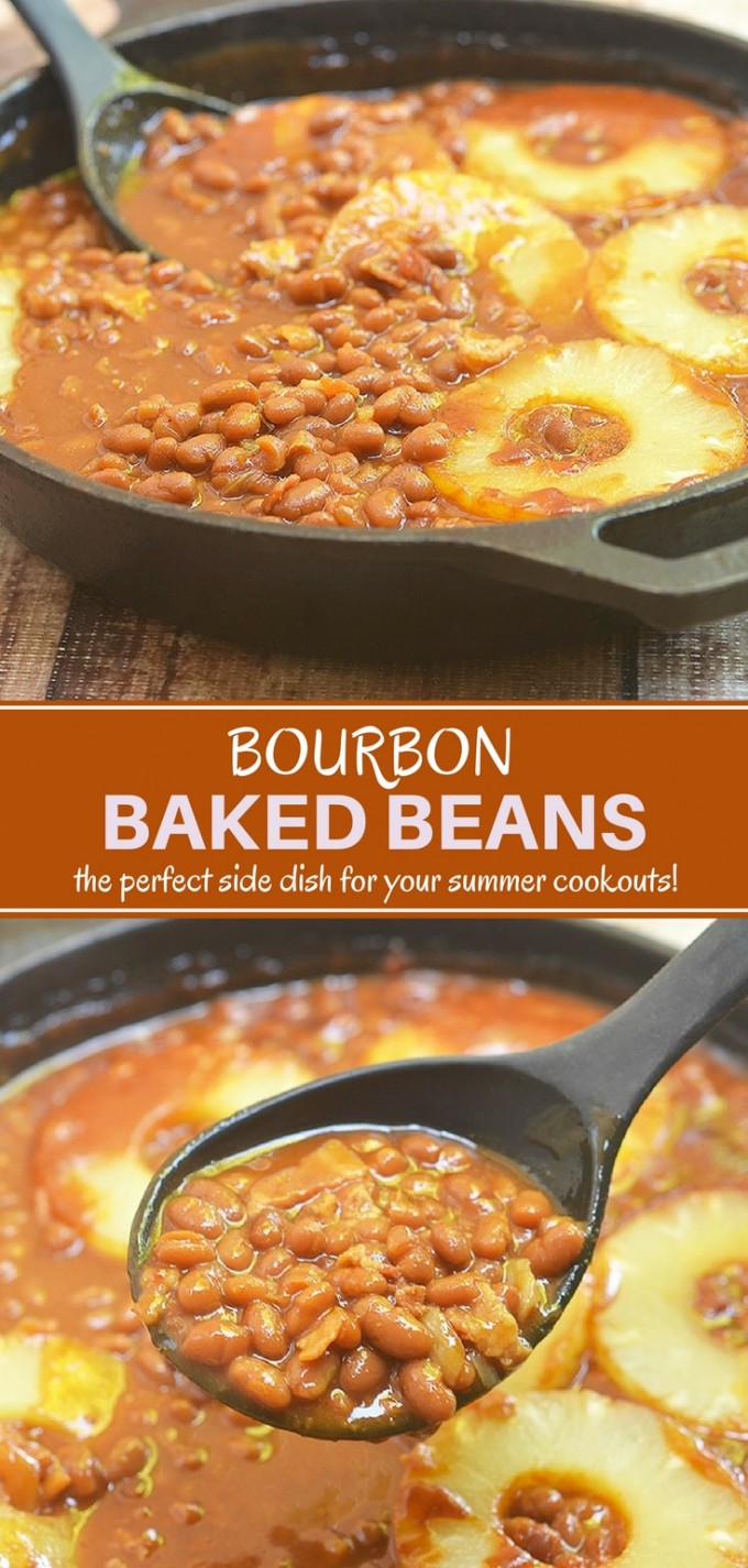 Easy Bourbon Baked Beans - Onion Rings & Things