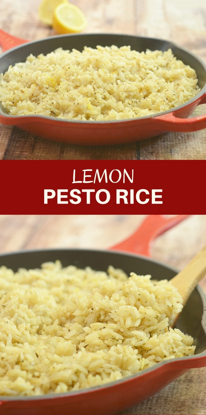 Lemon Pesto Rice - Onion Rings & Things