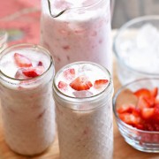 Creamy Strawberry Agua Fresca - Onion Rings & Things