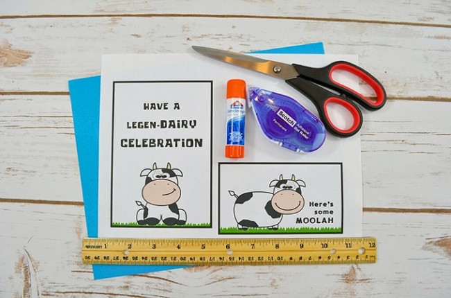 DIY Cow Birthday Card with FREE Printable - Onion Rings & Things