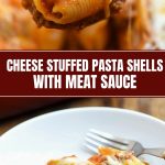 Cheese Stuffed Pasta Shells with Meat Sauce - Onion Rings & Things