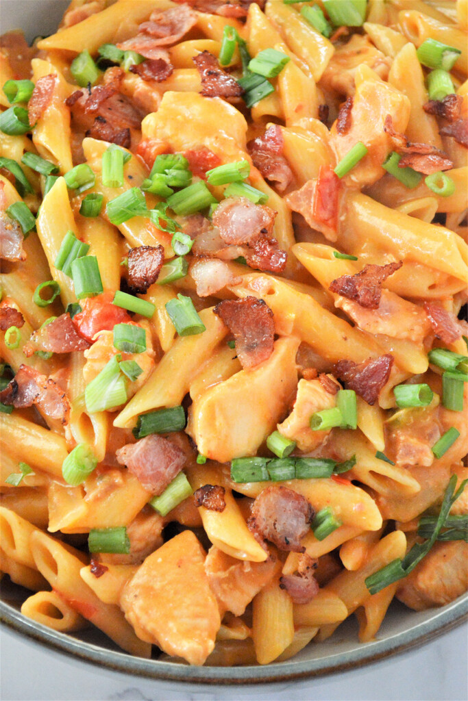 One-Pot Barbecue Chicken Pasta - Onion Rings and Things